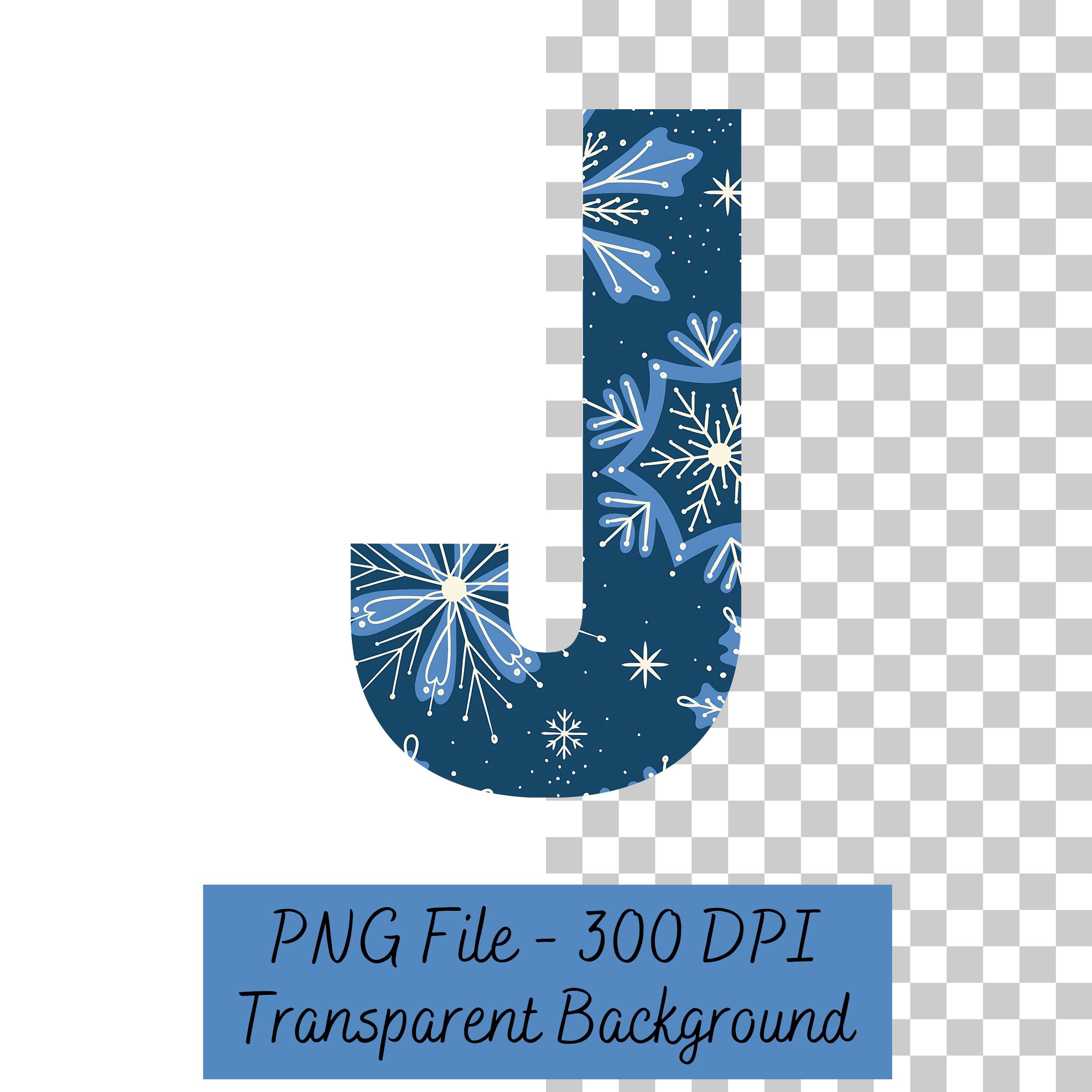 Snowflake Alphabet PNG - Icy Blue Winter Letters (digital Download) - Etsy