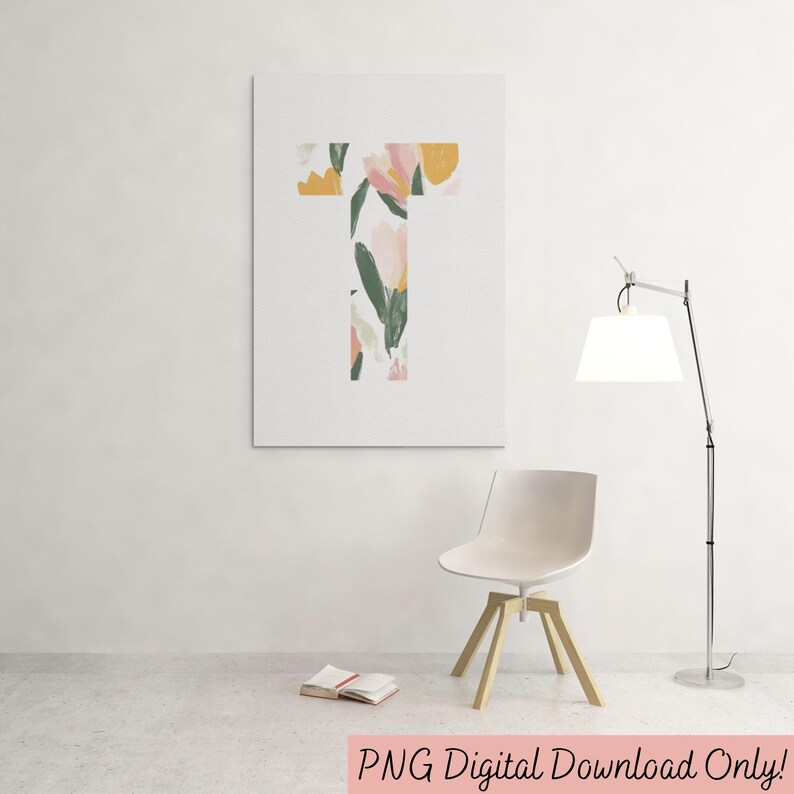 Pastel Floral Alphabet A-Z PNG | Hand-drawn Brushstroke Letters ...