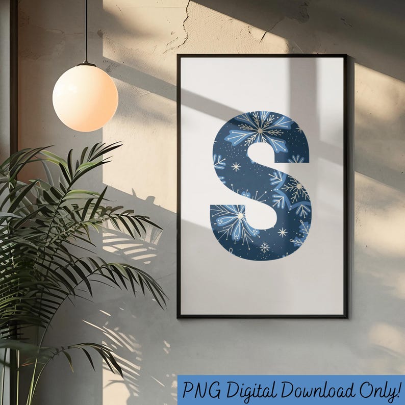 Snowflake Alphabet PNG - Icy Blue Winter Letters (digital Download) - Etsy