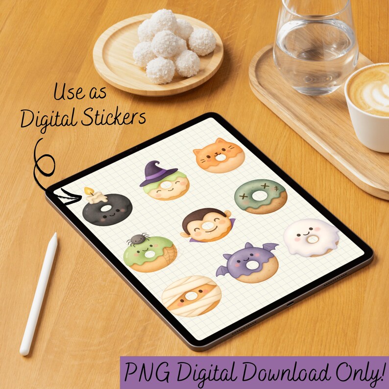 Pastel Halloween Donuts Clipart PNG: Kawaii Spooky Boonuts (digital ...