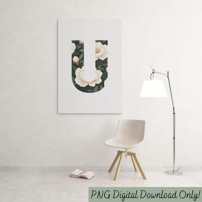 Floral Alphabet PNG Set L 26 Cottagecore Letters A-Z Clipart L ...