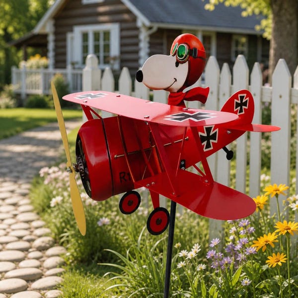 Snoopy Airplane Garden Windmill - Etsy