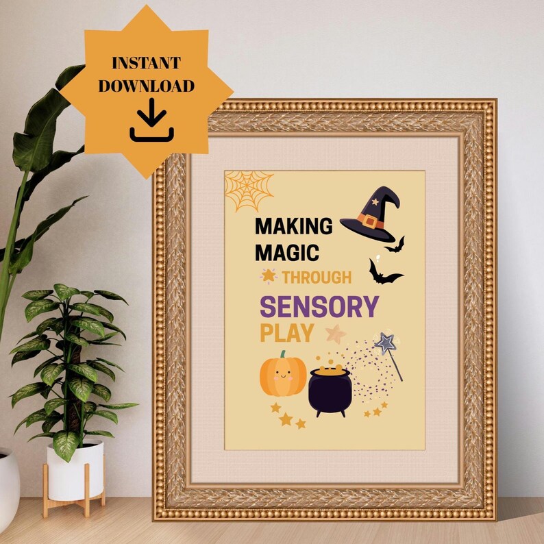Halloween Sensory Play Poster- Occupational Therapy Wall Art for OT ...