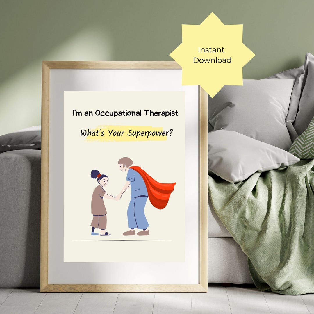 Occupational Therapist Poster, Printable Wall Art, OT Clinic Decor ...