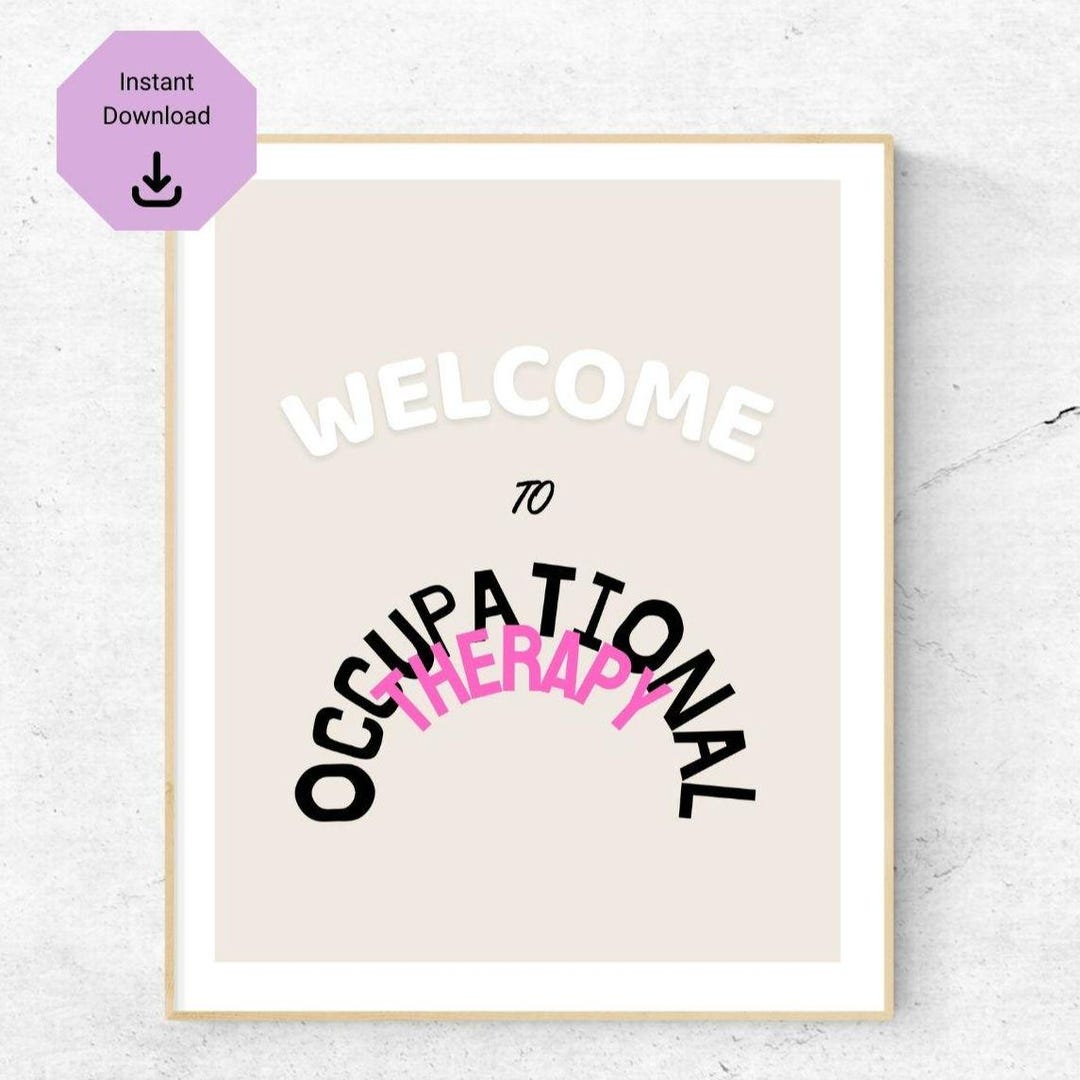 Occupational Therapist Poster, Printable Wall Art, OT Clinic Decor ...
