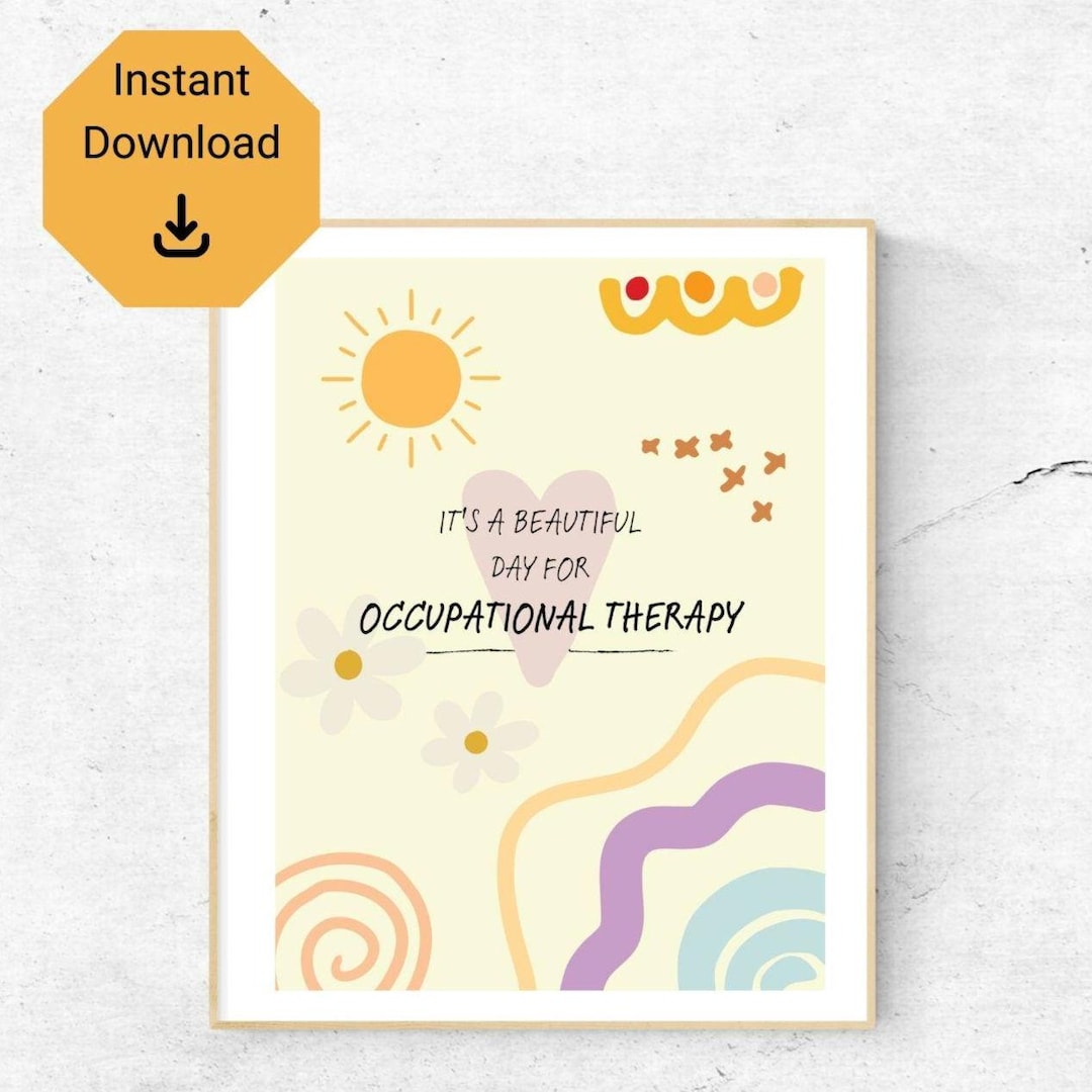Occupational Therapist Poster, Printable Wall Art, OT Clinic Decor ...