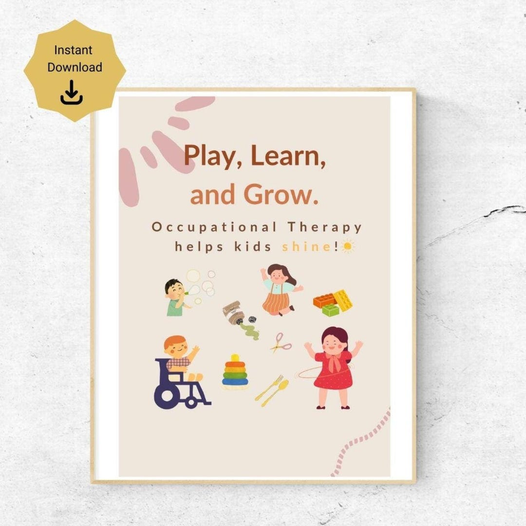 Occupational Therapist Poster, Printable Wall Art, OT Clinic Decor ...