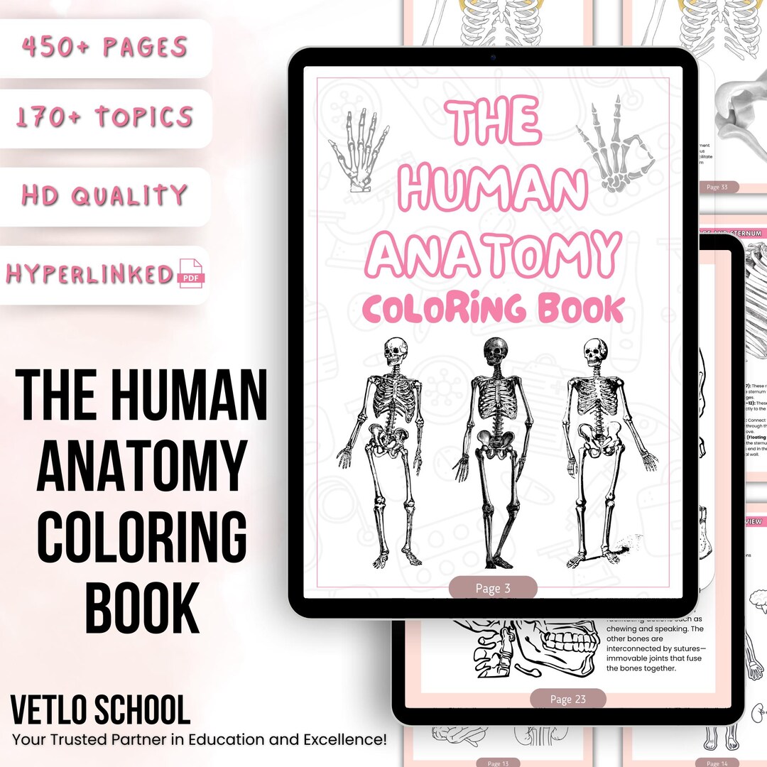 The Human Anatomy Coloring Book, Coloring Study Tool, Human Organs ...