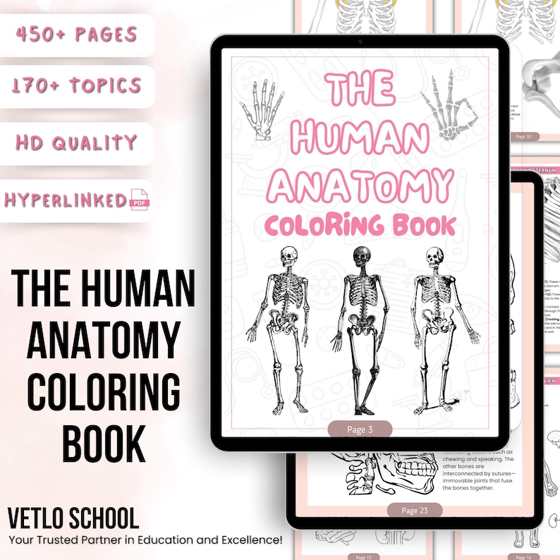 The Human Anatomy Coloring Book, Coloring Study Tool, Human Organs ...