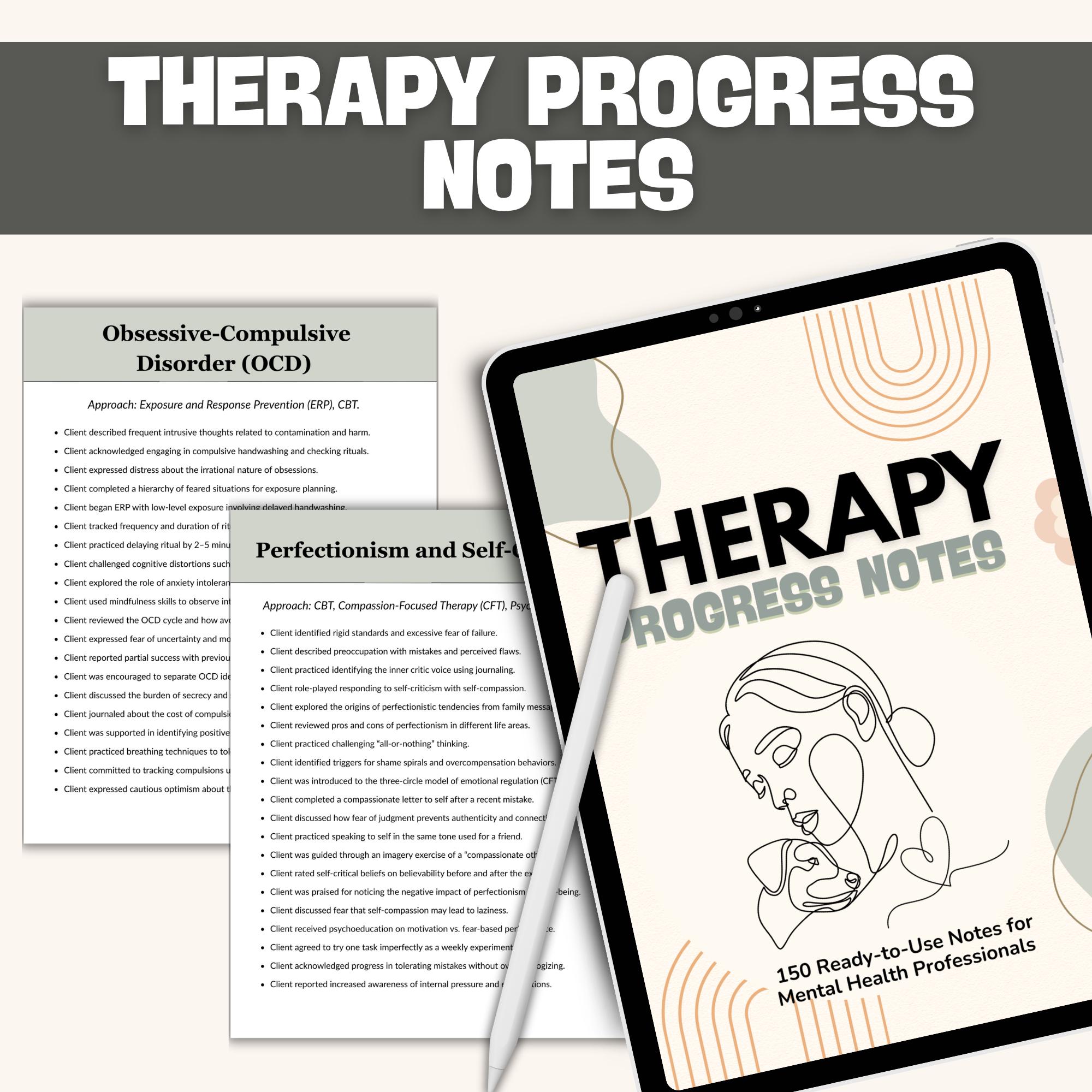 Therapy Progress Notes Cheat Sheet: Counseling Documentation (digital ...