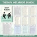 Therapy Metaphor Worksheet Bundle, Counseling & Psychology Activities ...