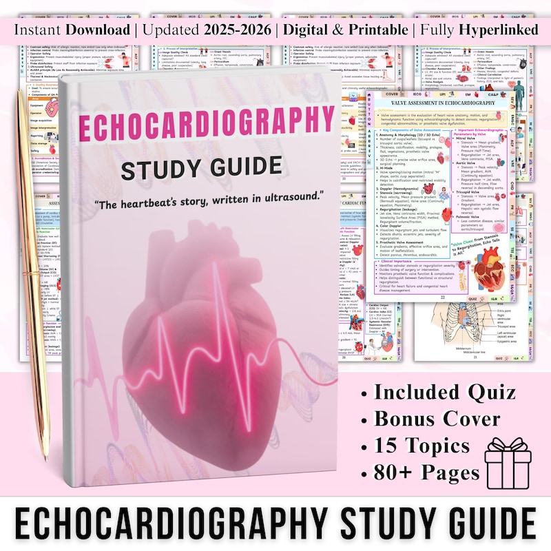 Ultrasound Tech Echo Study Guide - Etsy Canada
