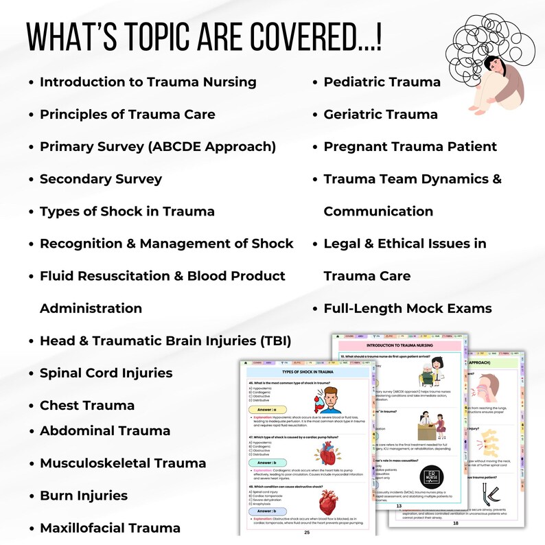 TNCC Study Guide 2025-2026, Trauma Nursing Core Course Notes, Emergency ...