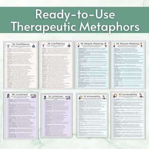 Therapy Metaphor Worksheet Bundle, Counseling & Psychology Activities ...