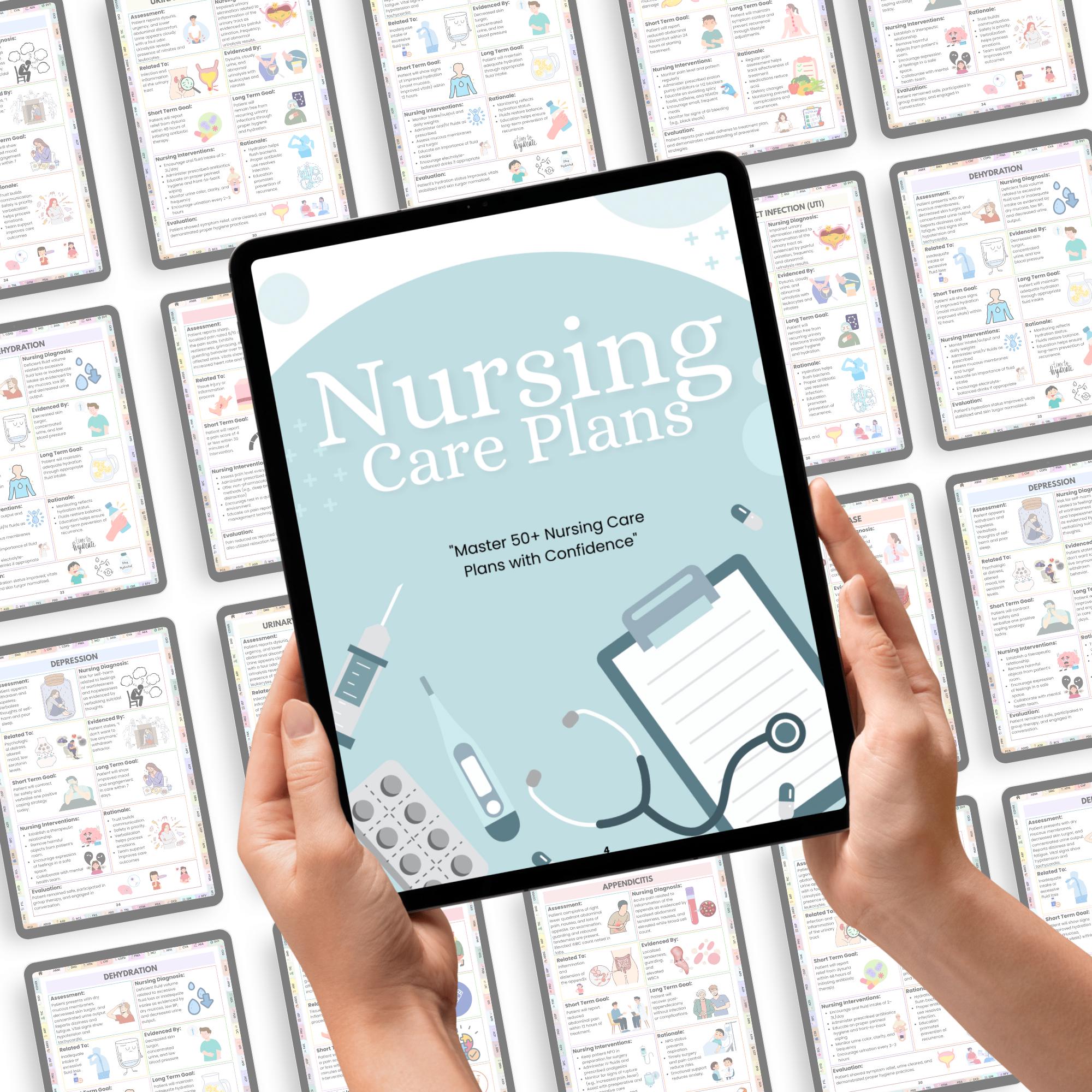 Nursing Care Plans, Digital Nursing School Study Guide, Nurse Student ...