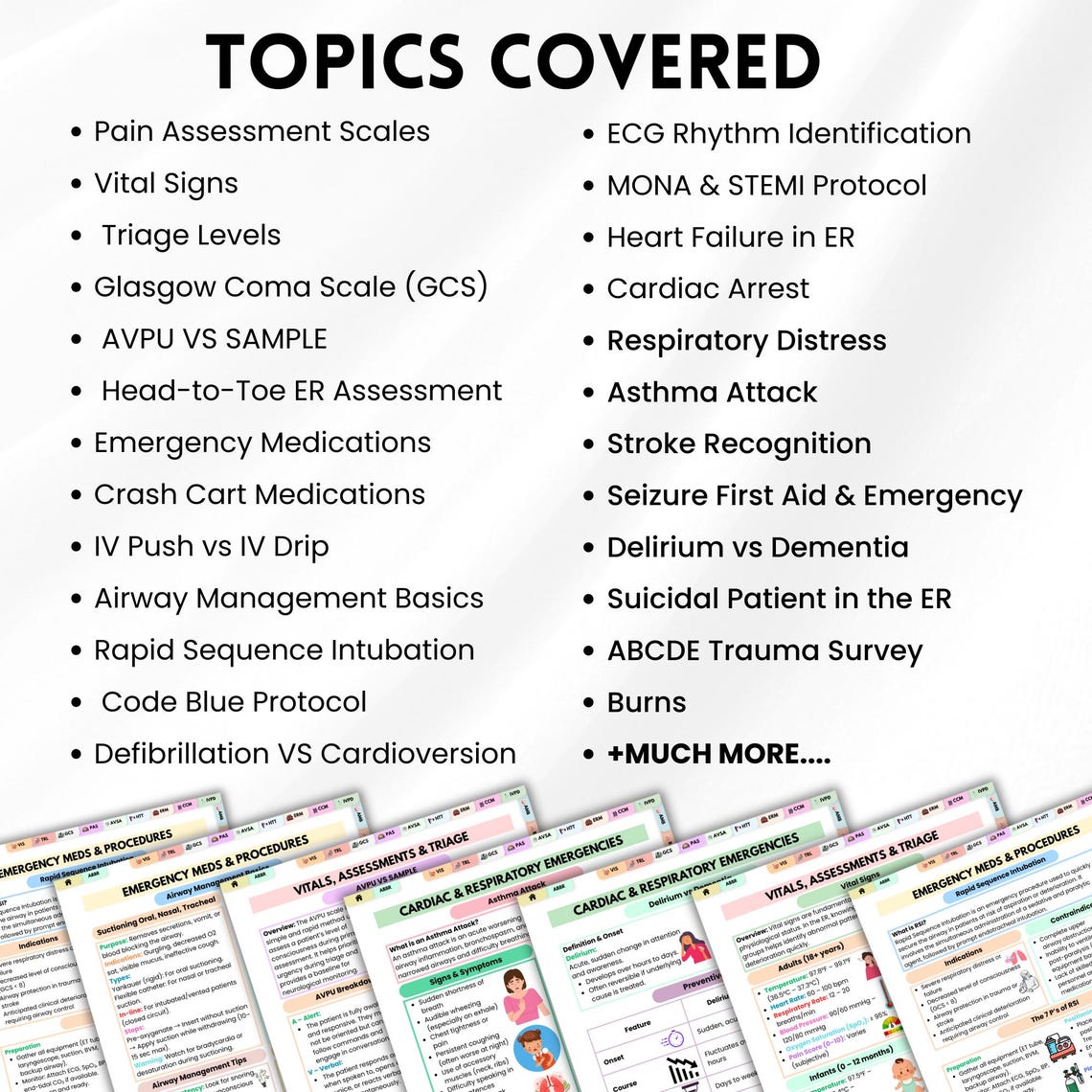 ER Nursing Cheat Sheets, Medical Cheat Sheet, ER Nurse Help, Quick ...