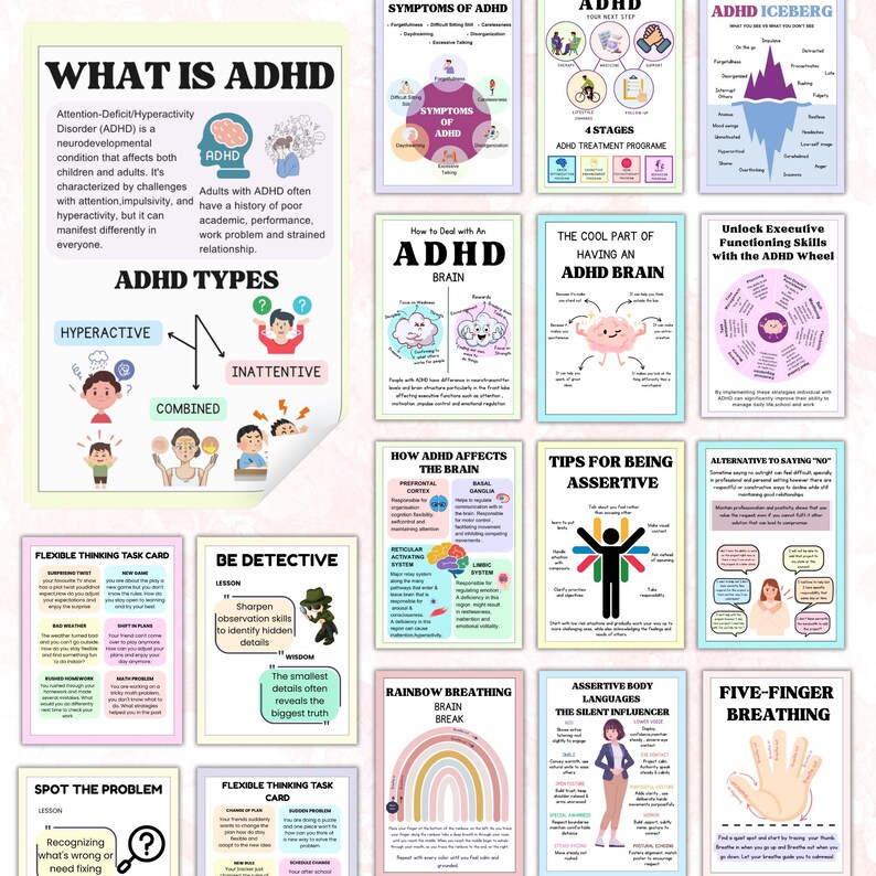 ADHD Worksheets for Kids: 200+ Page Activity Bundle (digital Download ...