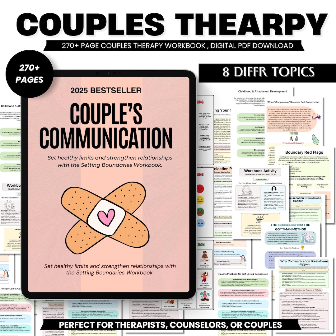 Couples Therapy Worksheets Bundle, Relationship Building Activities ...