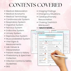 Medical Assistant Notes & Cheat Sheet Bundle, 20+ Topics Study Guide ...