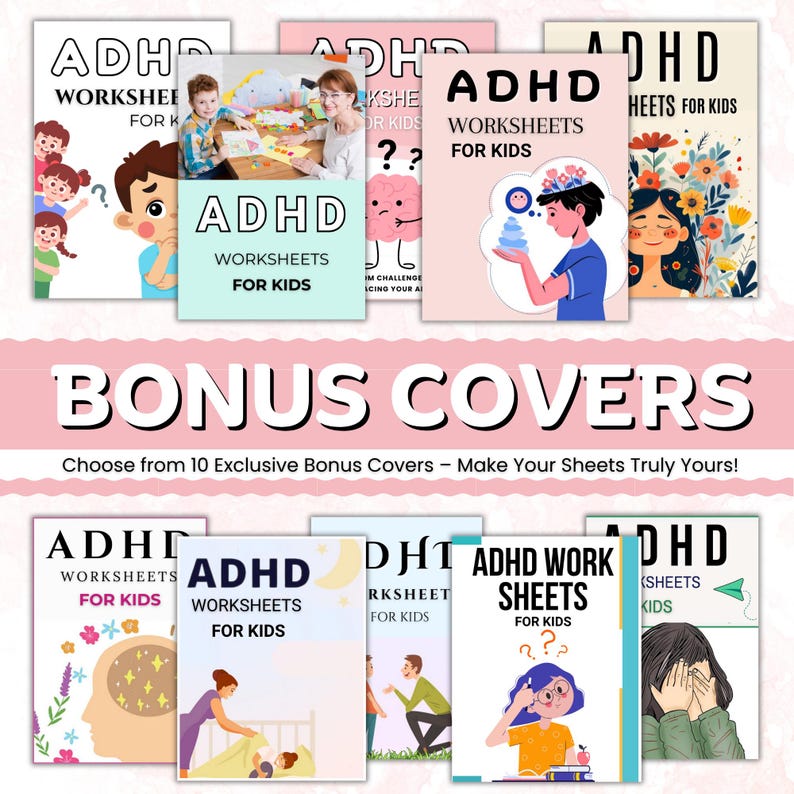 ADHD Worksheets for Kids: 200+ Page Activity Bundle (digital Download ...
