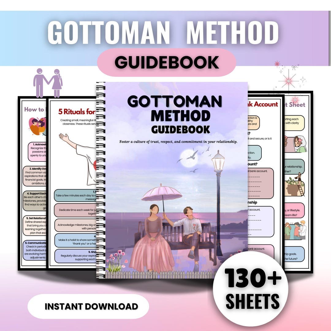 Gottman Method Guide Bundle, Gottman Couples Therapy, Gottman ...