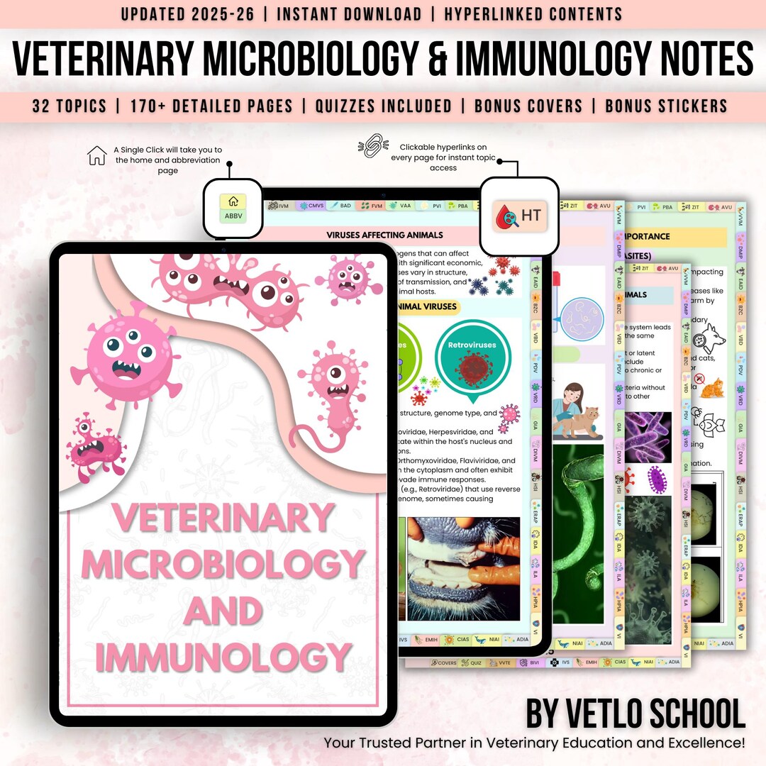 Veterinary Microbiology Bundle Fully Hyperlinked, Updated 2025-26 ...