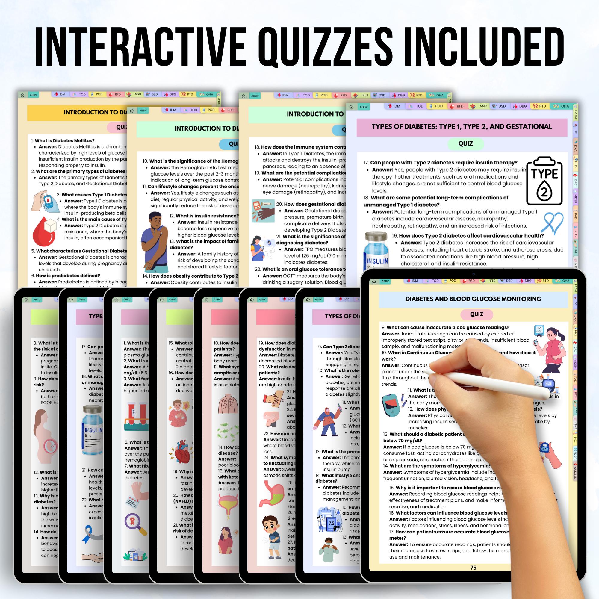 Diabetes Study Guide, Digital Nursing & Medical Notes, Endocrine ...