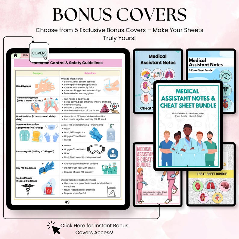 Medical Assistant Notes & Cheat Sheet Bundle, 20+ Topics Study Guide ...