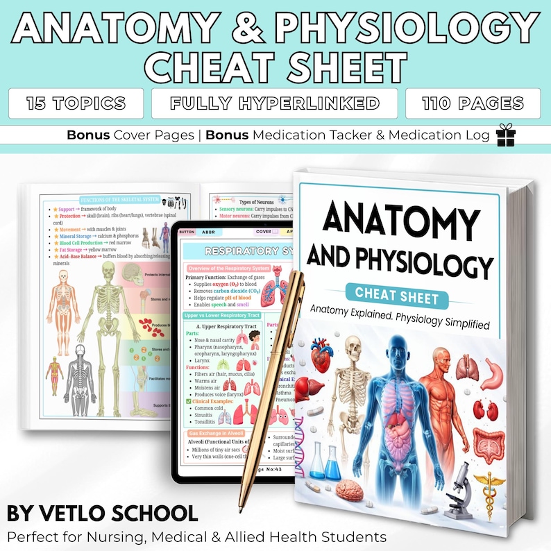 Anatomy and Physiology Cheat Sheet for Nursing | A&P Study Guide PDF ...