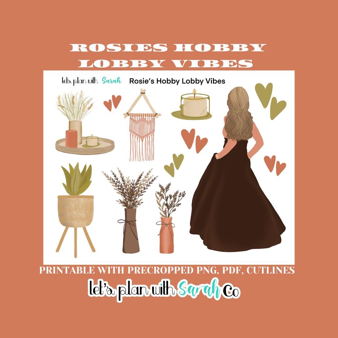 ROSIES HOBBY LOBBY Vibes Printable Stickers Planner, Journal, Bujo ...