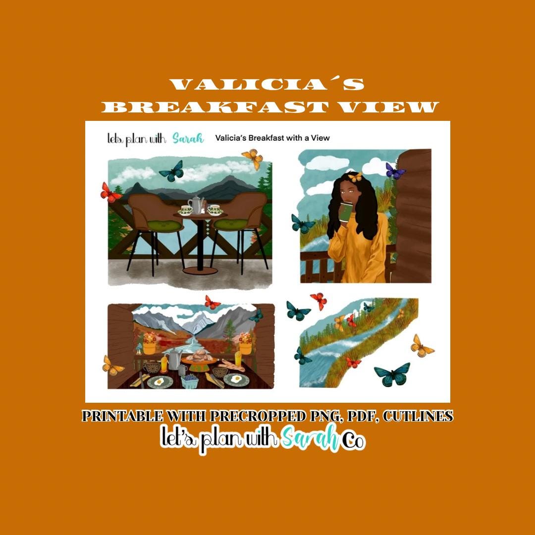 Valicia’s BREAKFAST With A VIEW Fall Getaway Printable Stickers With a ...