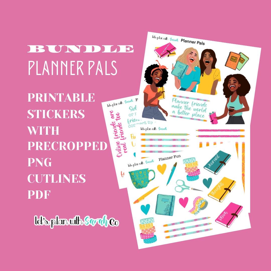PLANNER PALS Printable Planner and Friendship Stickers, International ...