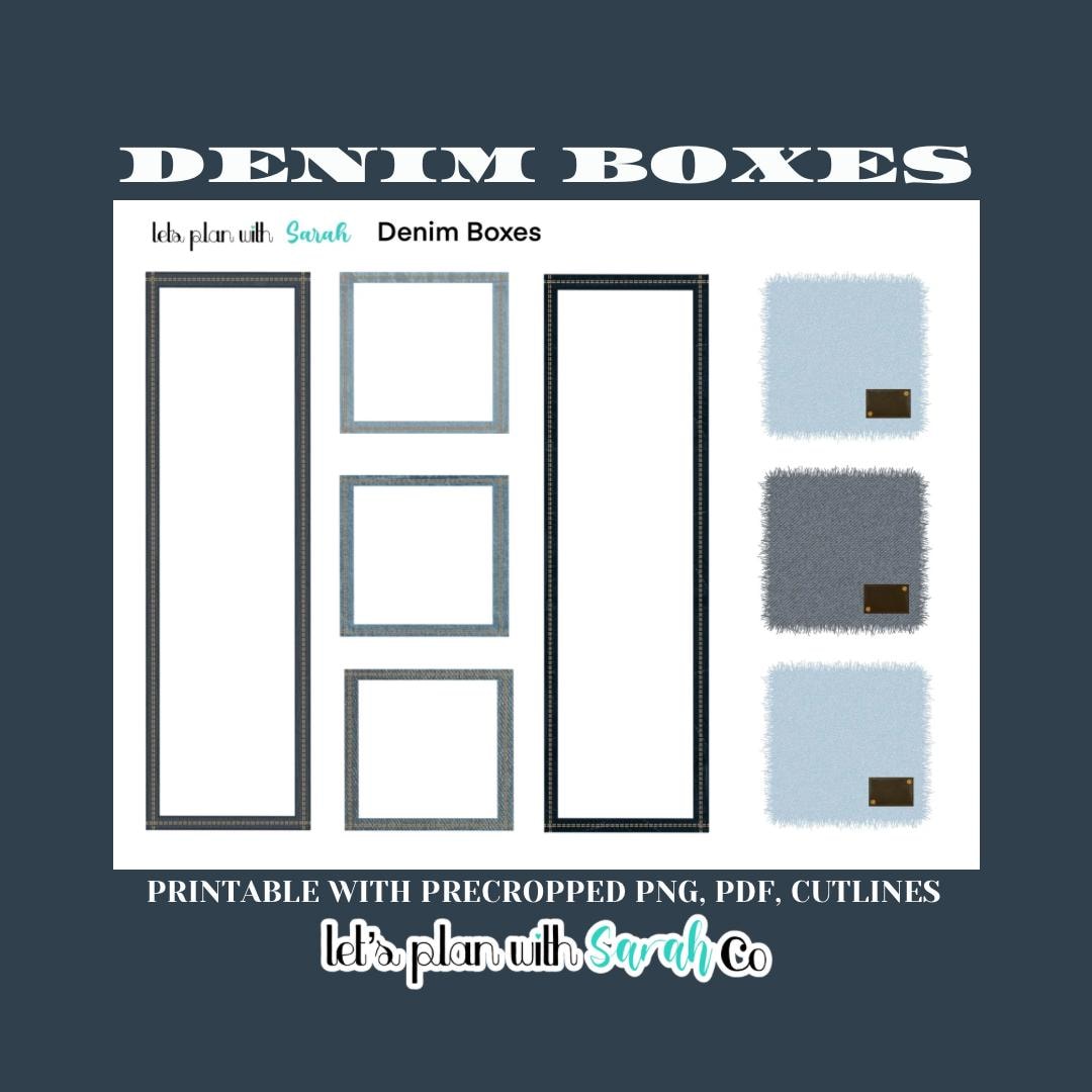 DENIM DAY BOXES Printable Fun and Functional Jeans Boxes for Planners ...