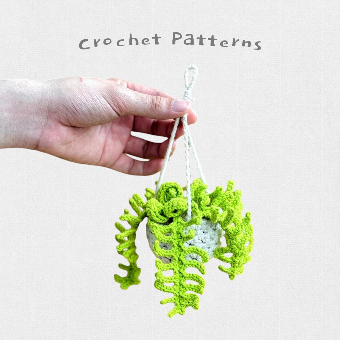 Plant Crochet Pattern, Car Hanging Plant Crochet Pattern, Crochet ...