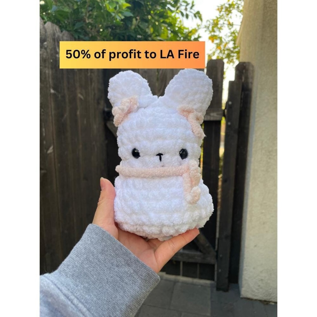 LA Fire and Rescue Support Plushies - Handmade Amigurumi Plush Bunny ...