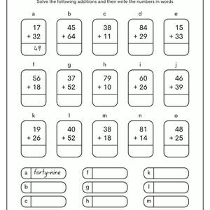 Printable Math Worksheets for Kids – Addition | PDF Download - Etsy