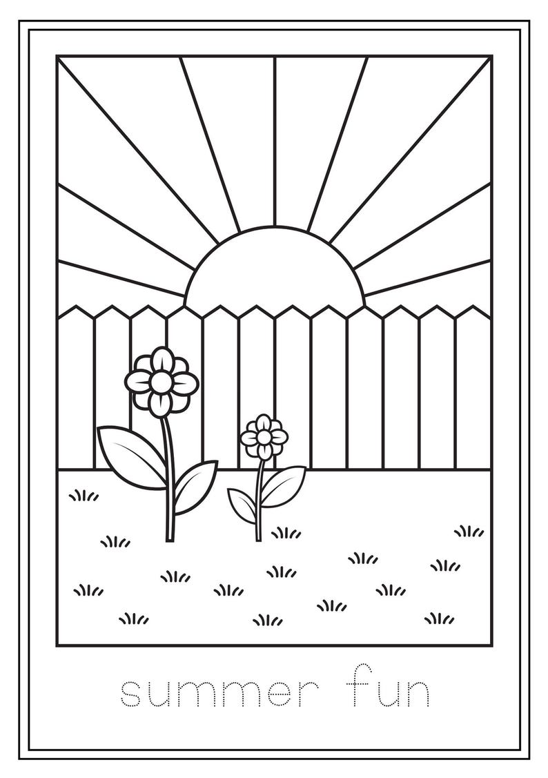 Summer Coloring Book for Kids – Printable Activity Pages - Etsy