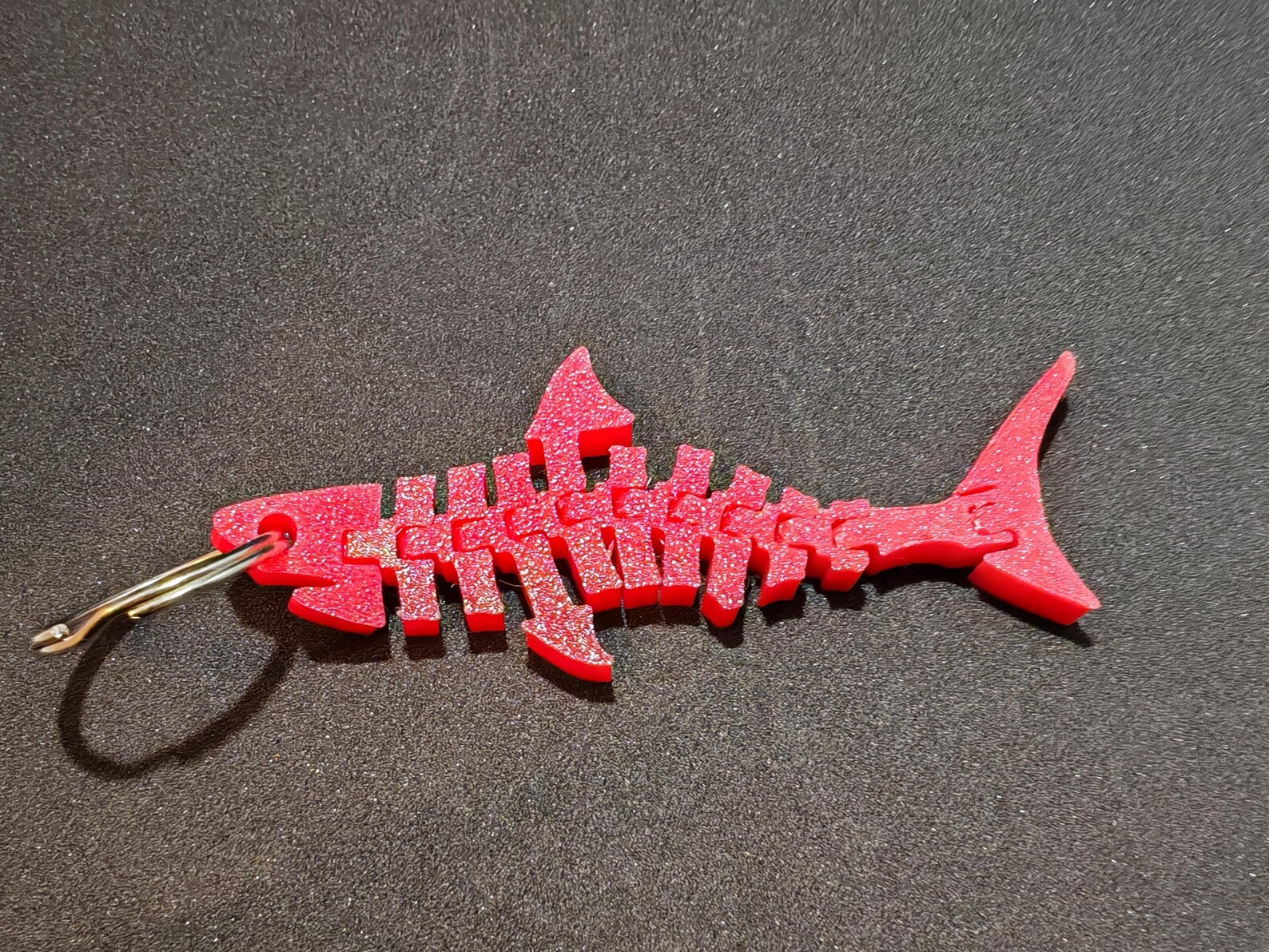 3D Printed Flexi Shark Skeleton Keychain PLA Keyring - Etsy
