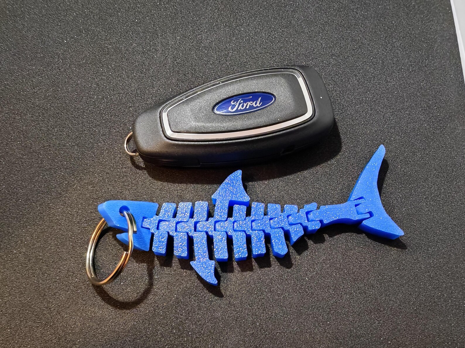 3D Printed Flexi Shark Skeleton Keychain PLA Keyring - Etsy