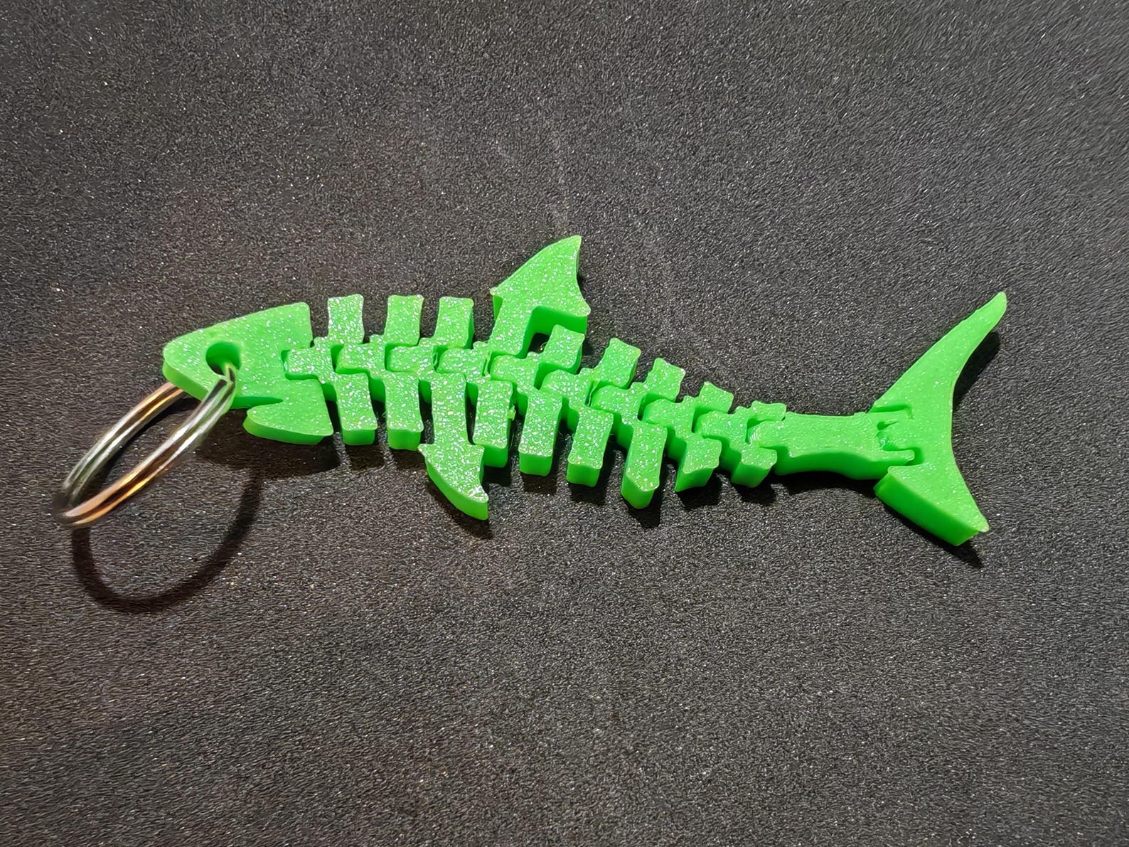 3D Printed Flexi Shark Skeleton Keychain PLA Keyring - Etsy
