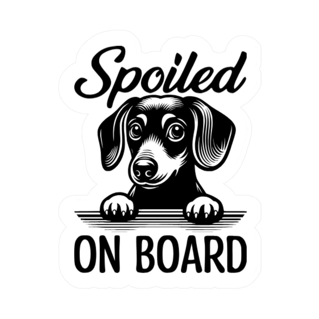 Spoiled Dachshund V2 Car Sticker, Dog Lover Vinyl Decal, Funny Wiener ...