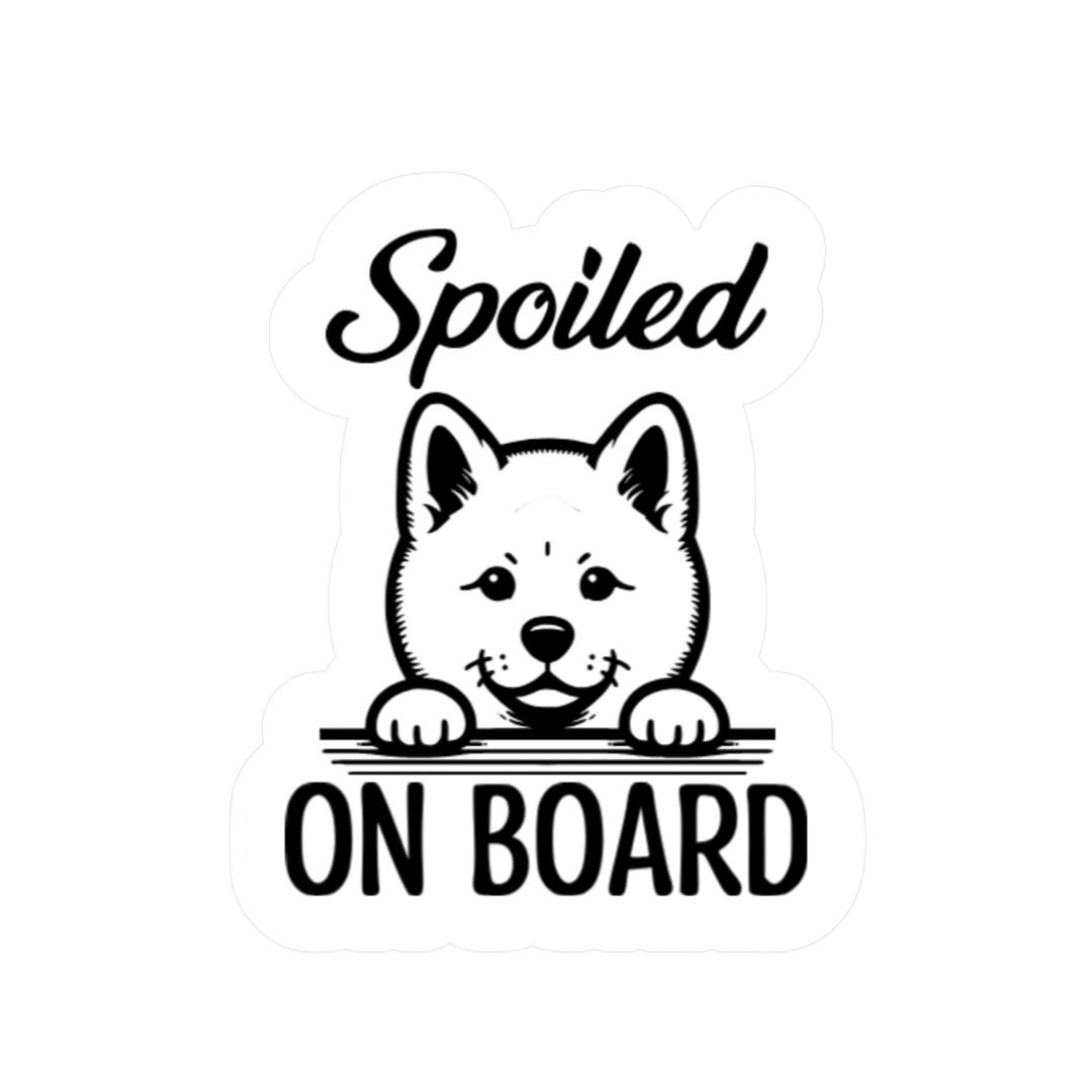 Spoiled Akita Car Sticker, Dog Lover Vinyl Decal, Funny Cute Dog ...