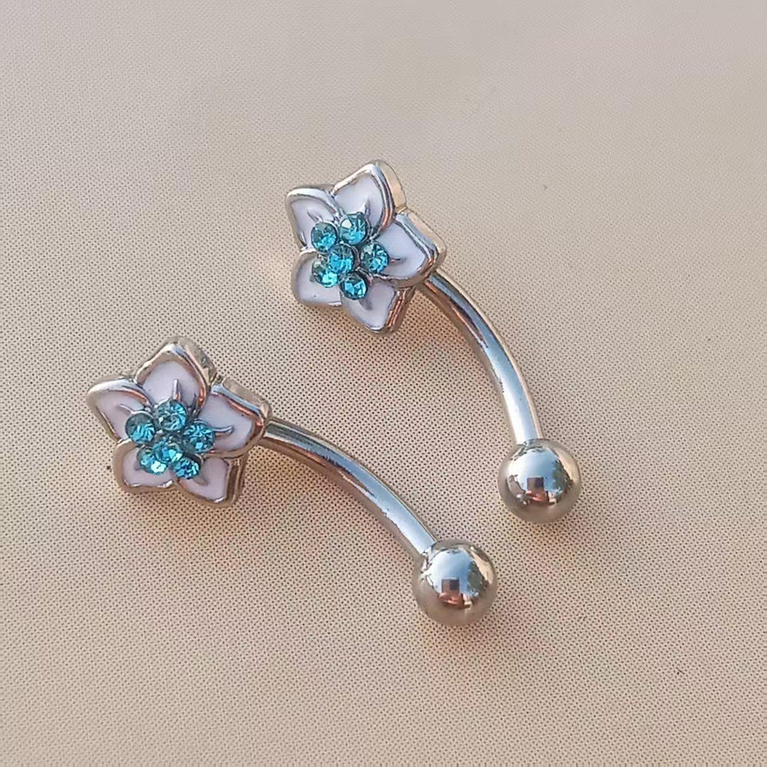 16g Flower Eyebrow,eyebrow Ring, Rook Barbell, Body Piercing Jewelry ...