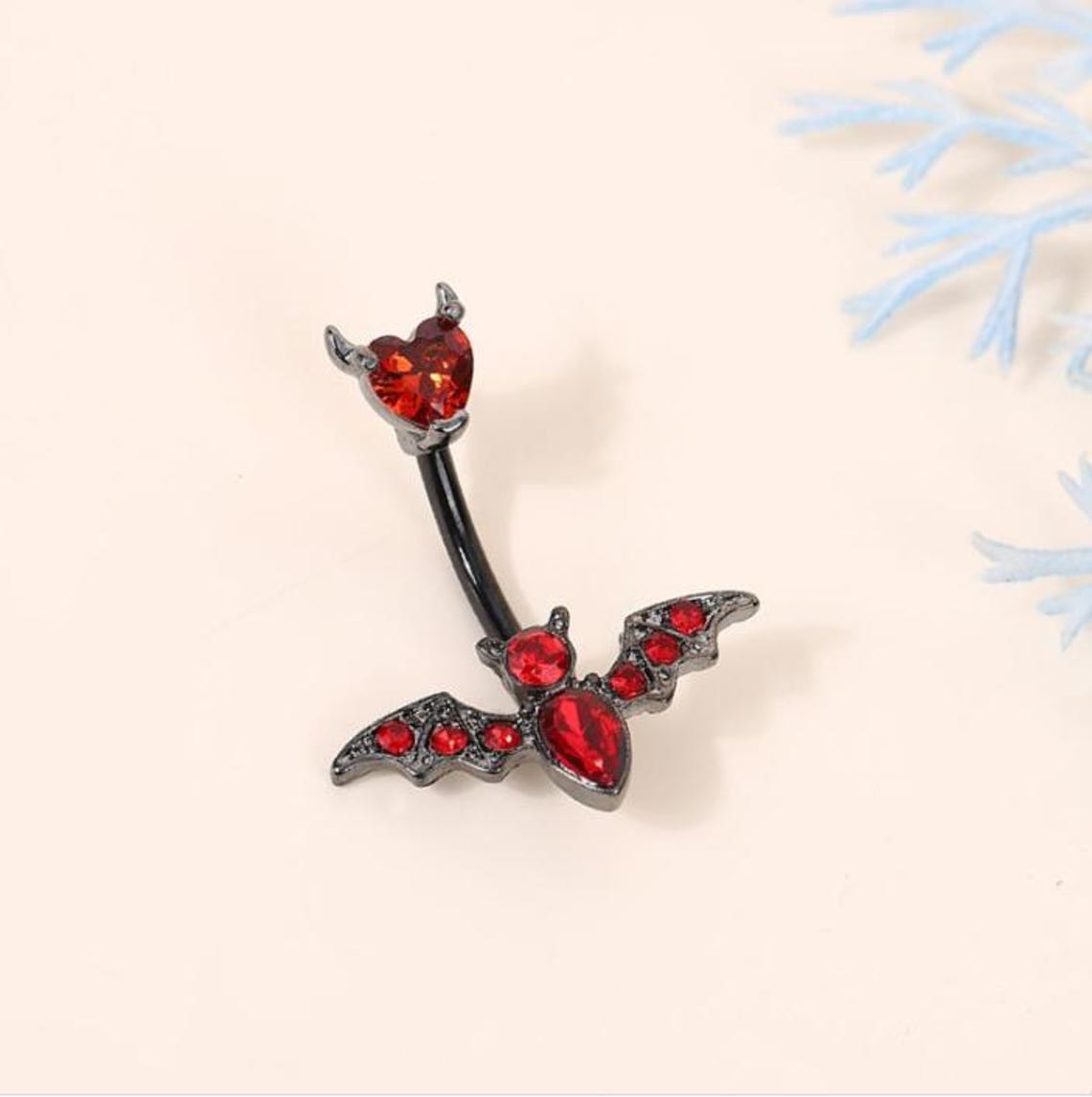 Halloween Bat Belly Ring, Belly Button Ring, Body Jewelry, Belly Ring ...