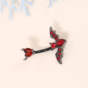Halloween Bat Belly Ring, Belly Button Ring, Body Jewelry, Belly Ring ...