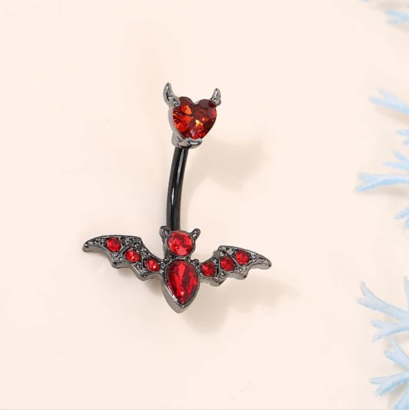 Halloween Bat Belly Ring, Belly Button Ring, Body Jewelry, Belly Ring ...