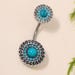 14G Blue Turquoise Belly Button Ring,retro Navel Ring,bar Length 10mm ...