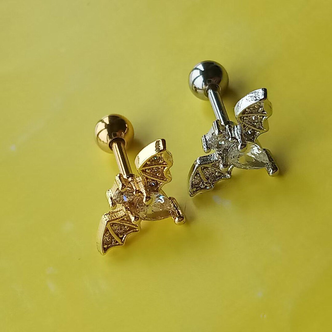 16g 6mm Bat Earrings,girl Cartilage Earring Helix Earring Helix ...