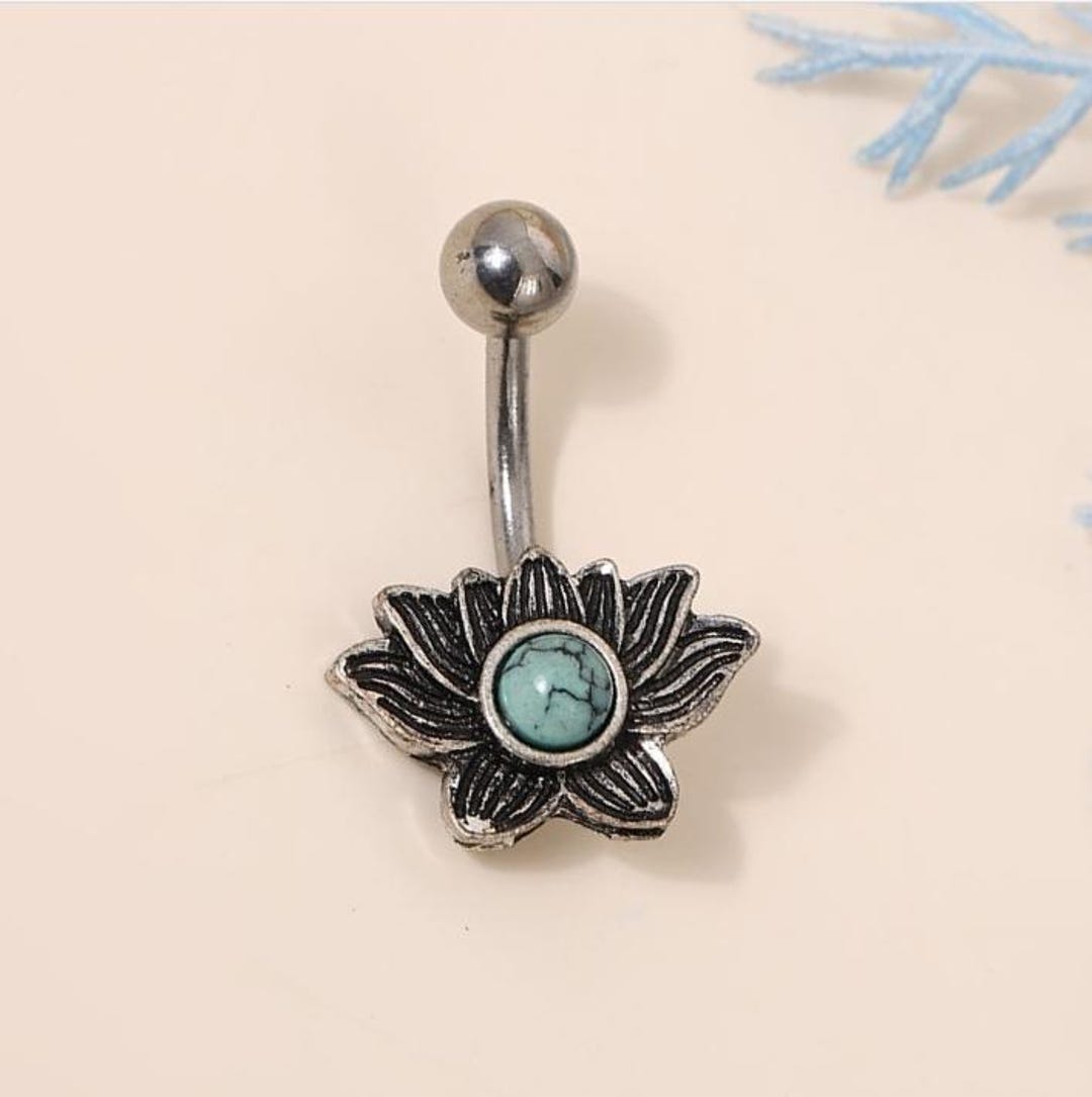 Turquoise Belly Ring,belly Button Ring, Body Jewelry, Belly Ring, Best ...