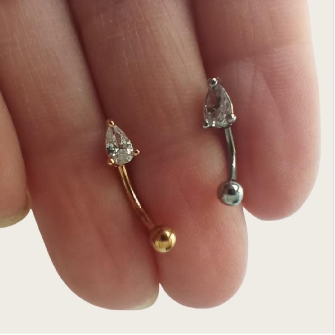 16g / 8mm/ Drop Eyebrow,eyebrow Ring, Rook Barbell, Body Piercing ...